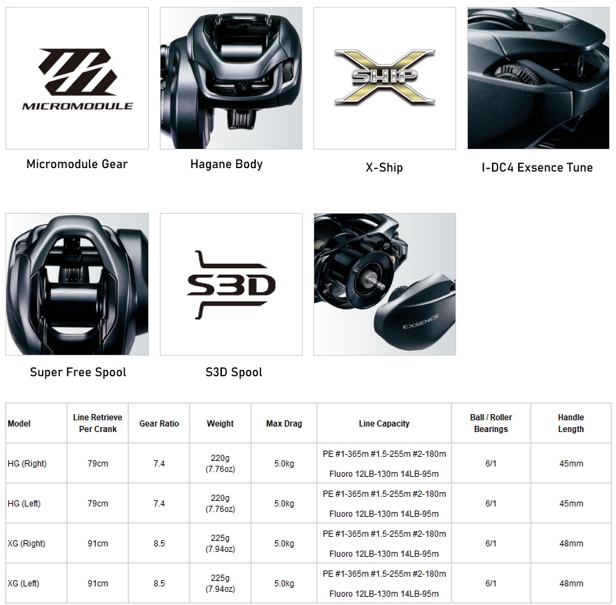 Shimano 20 Exsence DCSS